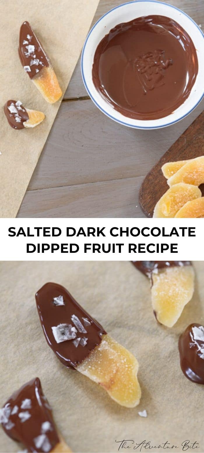 Salted Dark Chocolate Dipped Fruit | The Adventure Bite