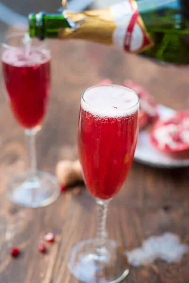 Pomegranate Champagne Cocktail