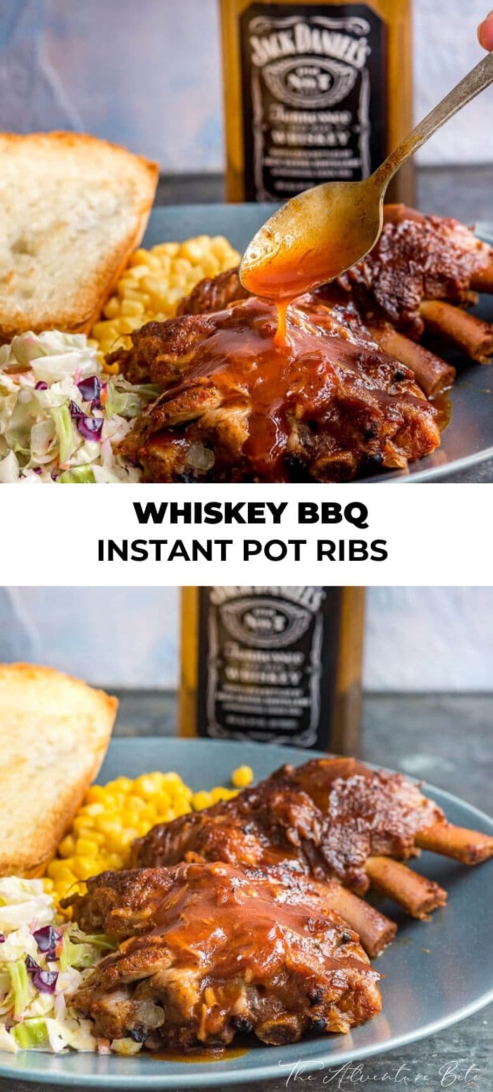 Whiskey BBQ Instant Pot Ribs | The Adventure Bite