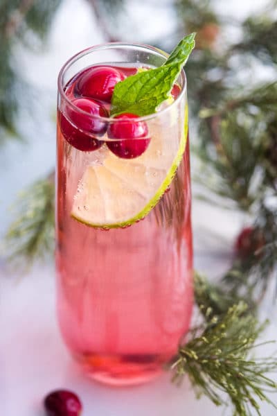 Cranberry Champagne Cocktail | The Adventure Bite