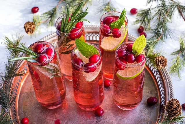 Cranberry Champagne Cocktail | The Adventure Bite