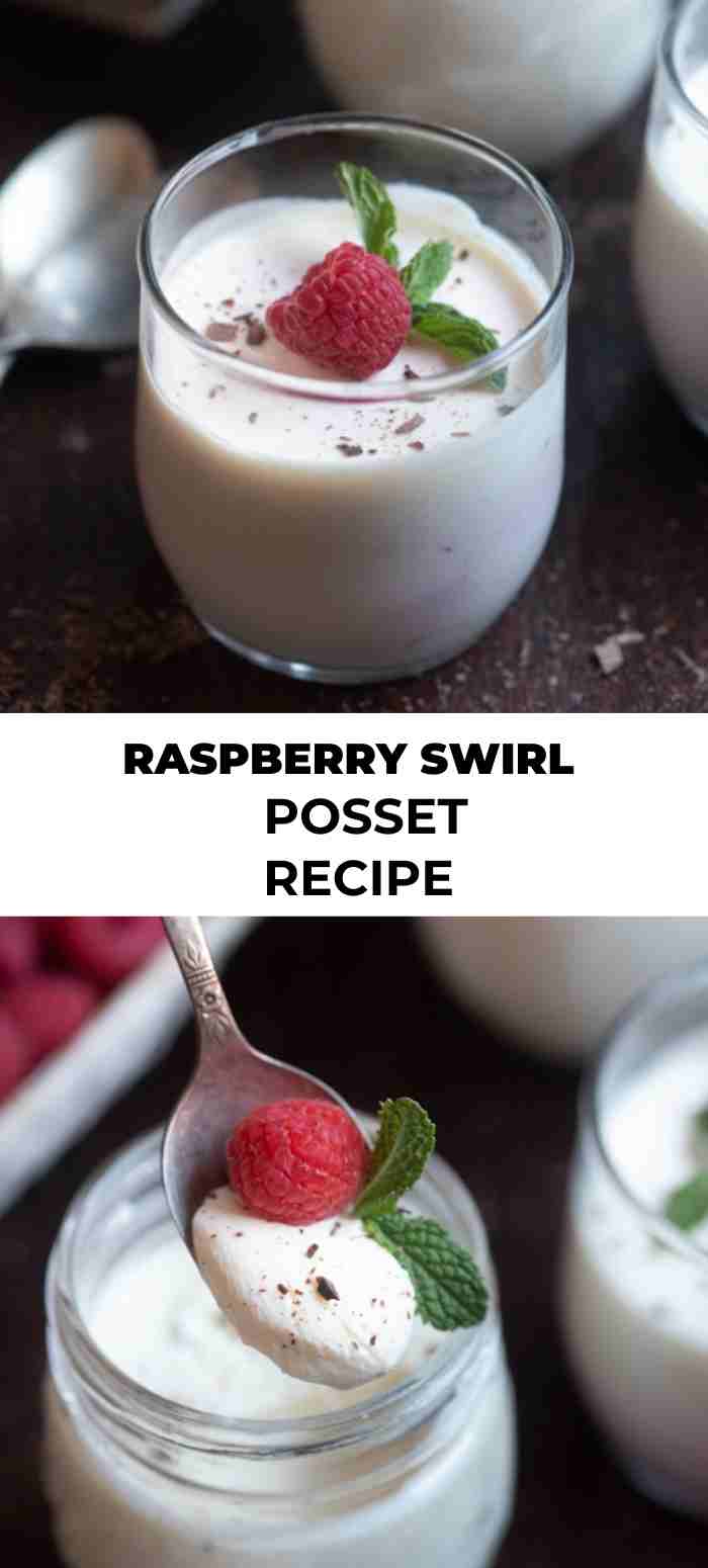 Raspberry Swirl Posset Recipe | The Adventure Bite