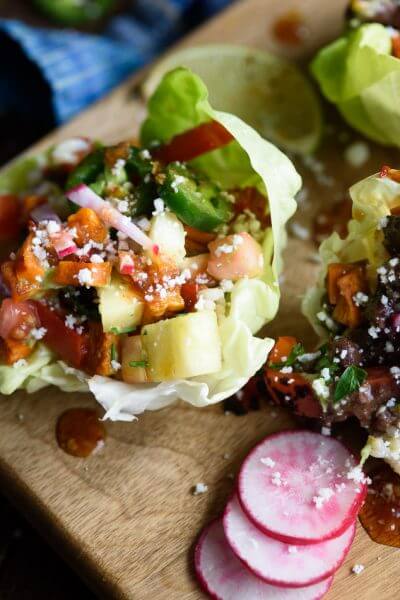 The Best Vegetarian Lettuce Wraps Recipe | The Adventure Bite